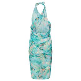 Strandrock Venice Beach, Damen, Gr. 1, t&uuml;rkis bedruckt, Chiffon, Obermaterial: 100% Polyester, bedruckt, figurumspielend knielang, R&ouml;cke Strandrock, mit Alloverprint