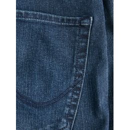 Jack & Jones Straight-Jeans JACK & JONES "JJICLARK JJORIGINAL SQ 2", Damen, Gr. 33, L&auml;nge 36, blau denim, Denim/Jeans, Obermaterial: 76% Baumwolle, 22% Polyester, 2% Elasthan, Abriebeffekte, straight fit lang, Jeans Straight-Jeans, Baumwollmischung, straight fit