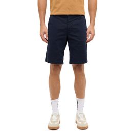 Shorts Mustang "Herren Style Brad Chino Shorts", Damen, Gr. 34, 4136 blau, Web, 98% Baumwolle, 2% Elasthan, unifarben, straight fit, Hosen Shorts