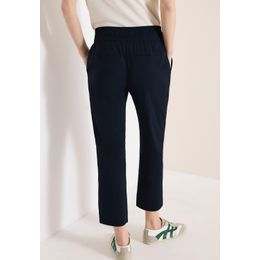 Jerseyhose Cecil "Style Tracey", Damen, Gr. S (38), L&auml;nge 26, universal blau, Web, Obermaterial: 66% Baumwolle, 30% Polyester, 4% Elasthan, unifarben, regular fit kn&ouml;chelfrei, Hosen Jerseyhose, mit elastischem Bund
