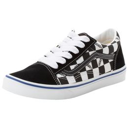 Sneaker Vans "Old Skool", M&auml;dchen, Gr. 34,5, logo check schwarz, wei&szlig;, Leder, Schuhe Sneaker, f&uuml;r Kinder und Jugendliche