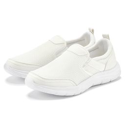 Sneaker AUTHENTIC LE JOGGER "Slipper, Halbschuhe, Freizeitschuhe, Turnschuh, Slip-On-Sneaker", Herren, Gr. 39, wei&szlig;, Obermaterial: 100% Textilmaterial. Decksohle: 100% Textilmaterial. Futter: 100% Textilmaterial. Laufsohle: 100% Synthetik, unifarben, Basic, Schuhe Sneaker, zum Reinschl&uuml;pfen Unisex VEGAN, Topseller