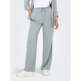 Schlupfhose Only "ONLSIESTA MW PULL-UP LINEN BL PNT NOOS", Damen, Gr. XL, L&auml;nge 32, abyss, Web, Obermaterial: 80% Viskose, 20% Leinen, unifarben, straight fit normal, Hosen Schlupfhose, Viskosemischung