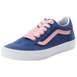 Sneaker Vans "Old Skool", M&auml;dchen, Gr. 34,5, pop lace blau, pink, Leder, Schuhe Sneaker, f&uuml;r Kinder und Jugendliche