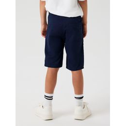 Shorts name it "NKMRYAN JOG L TWILL SHORTS 7001-TF NOOS", Jungen, Gr. 134, N-Gr, navy blazer (blank), Web, Obermaterial: 100% Baumwolle, unifarben, relaxed fit knielang, Hosen Shorts
