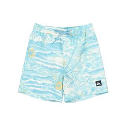 Badeshorts Quiksilver "Everyday Printed Volley 14", Kinder, Gr. 10, aqua sundown, Obermaterial: 100% Microfaser;, Badehosen Badeshorts