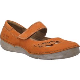 Ballerina Josef Seibel "Fergey 58, papaya", Damen, Gr. 39, orange (papaya), Obermaterial: 100% Rindsleder Leather cow., Schuhe Ballerina
