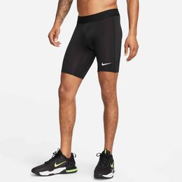 Trainingstights Nike "M NP DF LONG SHORT", Herren, Gr. S, N-Gr, schwarz-wei&szlig; (schwarz, wei&szlig;), Obermaterial: 90% Polyester, 10% Elasthan, Hosen Trainingstights