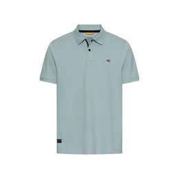 Poloshirt Camel Active, Herren, Gr. 4XL, aqua blau, Jersey, Obermaterial: 95% Baumwolle, 5% Elasthan, unifarben, normal h&uuml;ftbedeckend, Rundhals, B&uuml;ndchen, Shirts Poloshirt, kurzarm, mit Logo-Stickerei