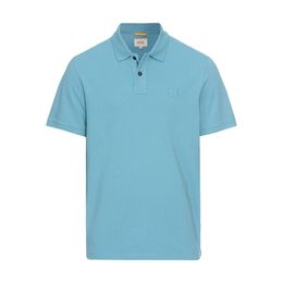 Poloshirt Camel Active, Herren, Gr. L, steel blau, Piqu&eacute;, Obermaterial: 100% Baumwolle, unifarben, normal h&uuml;ftbedeckend, Rundhals, Shirts Poloshirt, mit Logo-Stickerei