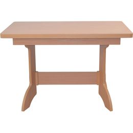 Esstisch, beige (buche, nachbildung, buche, nachbildung, buche, nachbildung), H:74cm T:70cm, HOFMANN LIVING AND MORE, Tische, Esstisch, ausziehbar