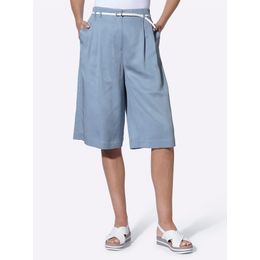Bermudas Heine, Damen, Gr. 42, Normalgr&ouml;&szlig;en, bleu, 100% Lyocell, unifarben, Hosen Bermudas