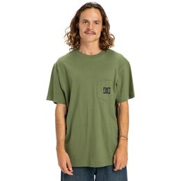 T-Shirt DC Shoes "DC Star Pocket", Herren, Gr. S, bronze gr&uuml;n, Obermaterial: 75% Walkfrottier, 25% Walkfrottier;, Shirts T-Shirt