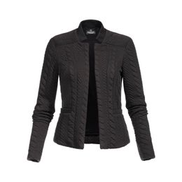 Madeleine Mode Jackenblazer MADELEINE "Jacke Kurzer Jerseyblazer", Damen, Gr. 42, schwarz, Obermaterial: 83% Polyester PES. 14% Viskose CV. 3% Elasthan EL., Modern, normal, Blazer Jackenblazer