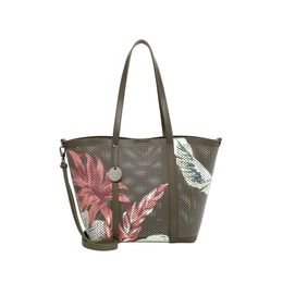 Shopper Tamaris "Shopper TAS Kendra", Damen, Gr. B/H/T: 48cm x 29,5cm x 13cm 0, gr&uuml;n (khaki 910), PVC, Taschen Shopper