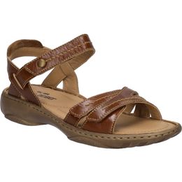 Sandale Josef Seibel "Debra 62, brandy", Damen, Gr. 40, braun (brandy), Obermaterial: 100% Rindsleder Leather cow., Schuhe Sandale