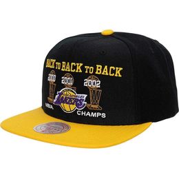 Mitchell & Ness Mitchell And Ness NBA Los Angeles Lakers 2000-2002 Champs Back To Back To Back Snapback Cap Schwarz HHSS4196-LALYY-ONE