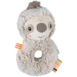 babyFEHN Greifspielzeug FEHN "Lazy, Crazy & Pink, Ring-Greifling Faultier", grau (grau, beige), Greifspielzeug, BabyB:8cm H:4,8cm L:14cm, Nicki, Pl&uuml;sch, Softvelour, Greifspielzeug, B:8cm H:4,8cm L:14cm