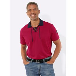 Poloshirt CLASSIC "Kurzarm-Poloshirt", Herren, Gr. 56/58, rot, 100% Baumwolle, gemustert, mehrfarbig, unifarben, Shirts Poloshirt