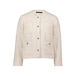Jackenblazer Betty Barclay "Blazer-Jacke mit Fransen", Damen, Gr. 36, beige, Obermaterial: 100% Polyester PES., Blazer Jackenblazer
