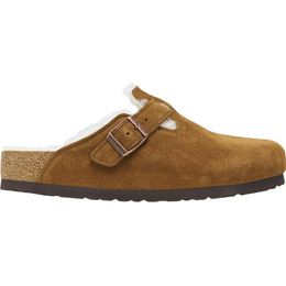 Birkenstock Boston Shearling Suede Leather Braun 1001140_42