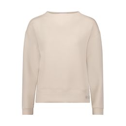 Sweatshirt Betty Barclay "Sweatshirt mit Stehkragen", Damen, Gr. 48, beige, Obermaterial: 54% Viskose CV. 40% Polyester PES. 6% Elasthan EL., Sweatshirts Sweatshirt