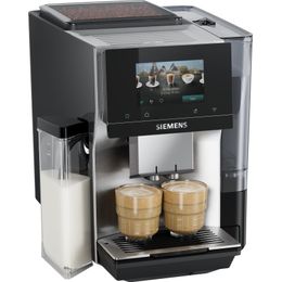 Siemens Kaffeevollautomat "TQ727D03", edelstahl, B:35,2cm H:38cm T:46,7cm, Kaffeevollautomaten, farbiges Full-Touch-Display, Doppeltassenfunktion, sehr leise, schwarz, Kaffeevollautomat
