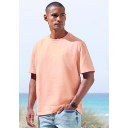 T-Shirt John Devin, Damen, Gr. XL (56/58), apricot, Jersey, Obermaterial: 60% Baumwolle, 40% Polyester, regular fit, Rundhals, abgesteppte Kante, Shirts T-Shirt, in Struktur-Qualit&auml;t und modischen Farben