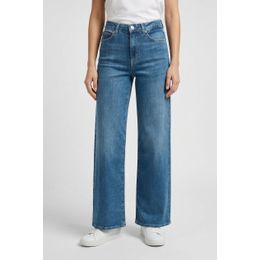 High-waist-Jeans Only "ONLMADISON BLUSH HW WIDE DNM CRO665", Damen, Gr. S, L&auml;nge 32, light medium blau denim, Denim/Jeans, Obermaterial: 82% Baumwolle, 16% Polyester, 2% Elasthan, unifarben, lang, Jeans High-waist-Jeans, Topseller