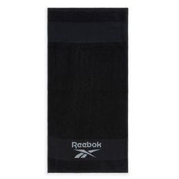 Sporthandtuch Reebok, schwarz, B:40cm L:80cm, Frotteevelours, Obermaterial: 100% Baumwolle, Handt&uuml;cher, Sporthandtuch, Das markante Reebok-Logo setzt einen sportlichen Akzent.