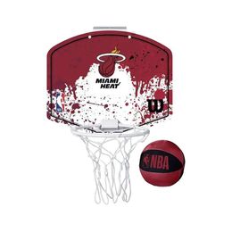 Wilson NBA Miami Heat Mini Basketball Mini Basketballkorb Rot WTBA1302MIA-ONE