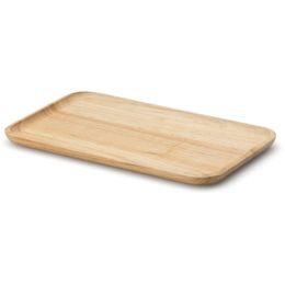Tablett CONTINENTA "rechteckig, Gummibaum 22x13x1,2cm", braun (holzfarben), B:13cm H:1,2cm L:22cm, Holzwerkstoff, Tabletts, Tablett, rechteckig, Gummibaum 22x13x1,2cm