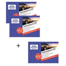 Avery Zweckform Fahrtenbuch AVERY&reg; Zweckform 222-3P, Sonderaktion mit 3 x Fahrtenbuch 222, DIN A6 quer, von Rechtsexperten gepr&uuml;ft, mit Ausf&uuml;llhilfe, FSC&reg;-Papier