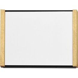 moedel T&uuml;rschild LMH, DIN A6, individuell beschriftbar, Polyester-Abdeckung, Klebemontage, B 159,5 x H 105,5 mm, Aluminium, schwarz/Ahorn