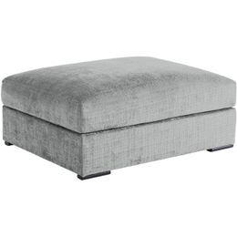 Polsterhocker Home Affaire "Finca XL, Breite 101 cm", hellgrau, B:101cm H:52cm T:97cm, 100% Polyester, Hocker, Polsterhocker, Mega-Hocker, in Cord oder Chenille-Struktur w&auml;hlbar