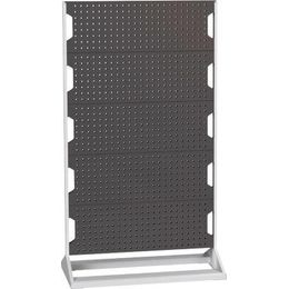 Bott station&auml;res Lochplatten-System Perfo Rack, 10 Lochplatten, B 1000 x T 550 x H 1775 mm, Stahl, lichtgrau RAL 7035/anthrazitgrau RAL 7016