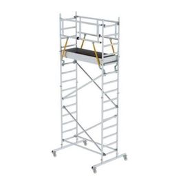 Munk Rollger&uuml;st, Aluminium-Rundrohr, Arbeitsh&ouml;he bis 7,2 m, Fahrbalken 1.500 mm, GS-gepr&uuml;ft, DIN EN 1004, H 3,30 m