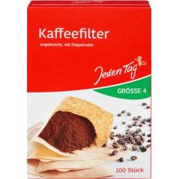 Kaffeefilter Markant Jeden Tag, f&uuml;r Kaffeemaschinen & Handfilter, Doppelnaht, Gr&ouml;&szlig;e 4, naturbraun, 100 St&uuml;ck