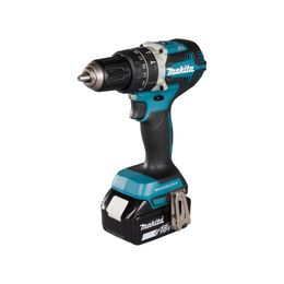 Makita DHP484RTJ Akku-Schlagbohrschrauber b&uuml;rstenloser Motor 18 V 2x 50 Ah Akku MAKPAC Gr.2 54 Nm Drehmoment 13 mm Schnellspannbohrfutter mit Metallh&uuml;lse)