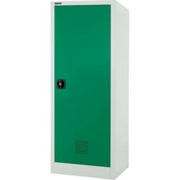 Sch&auml;fer Shop Sch&auml;fer Shop Select Umweltschrank, B 1200 x T 500 x H 1585 mm, 3 WHG-Wannen &agrave; 14 Liter, lichtgrau/t&uuml;rkisgr&uuml;n