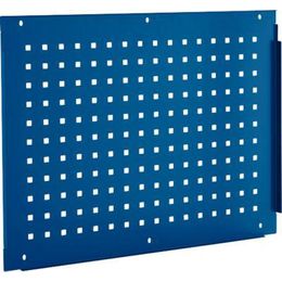 Sch&auml;fer Shop Sch&auml;fer Shop Pure Seitenblende f&uuml;r manuell h&ouml;henverstellbare Arbeitstische AST31, 38 x 10 mm Lochraster, bis 50 kg, Stahl, enzianblau