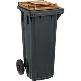 Sch&auml;fer Shop SSI Sch&auml;fer M&uuml;lltonne PRO 60 WAVE, 60 l, fahrbar, schwarzbraun, gewellter Rand