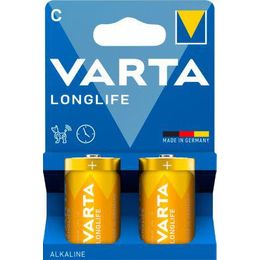 Batterie Baby C Varta Longlife, hohe Lebens- & Lagerdauer, 1,5 V, 2 St&uuml;ck