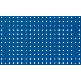 Bott Lochplatte Perfo 750, Lochgr&ouml;&szlig;e 9,2 x 9,2 mm, B 750 x T 13 x H 457 mm, Stahlblech pulverbeschichtet, enzianblau RAL 5010