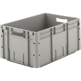 Sch&auml;fer Shop Euro Box Serie LTF 6280, aus PP, Inhalt 53,8 L, Durchfassgriff, grau