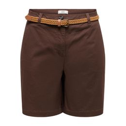 Jacqueline de Yong Chinoshorts JDY "JDYCHICAGO MW BERMUDA SHORTS WVN NOOS", Damen, Gr. S, N-Gr, chicory coffee, Web, Obermaterial: 98% Baumwolle, 2% Elasthan, unifarben, kniefrei, Hosen Chinoshorts