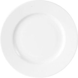 Dessertteller, rund, sp&uuml;lmaschinenfest, &Oslash; 210 x H 19 mm, Porzellan, wei&szlig;, 6 St&uuml;ck