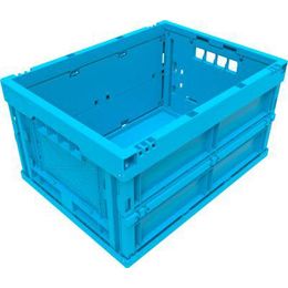 EURO-Ma&szlig; Faltbox 4322, ohne Deckel, f&uuml;r Lager- und Mehrwegtransport, Inhalt 20,3 Liter, blau