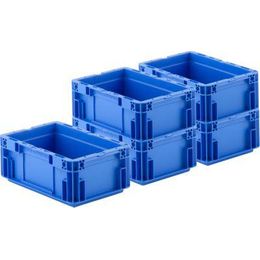 Sch&auml;fer Shop Euro Box SSI Sch&auml;fer Serie MF 3120, aus PP, Inhalt 5,2 L, Unterfassgriff, blau, 5 St&uuml;ck