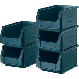 Sch&auml;fer Shop Sichtlagerkasten SSI Sch&auml;fer LF 221, Polypropylen, L 234 x B 150 x H 122 mm, 2,7 l, petrol, 5 St&uuml;ck
